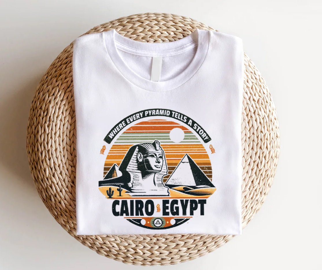 Cairo Egypt Shirt Egyptian Pyramids Tshirt for Sphinx Lovers Vintage ...