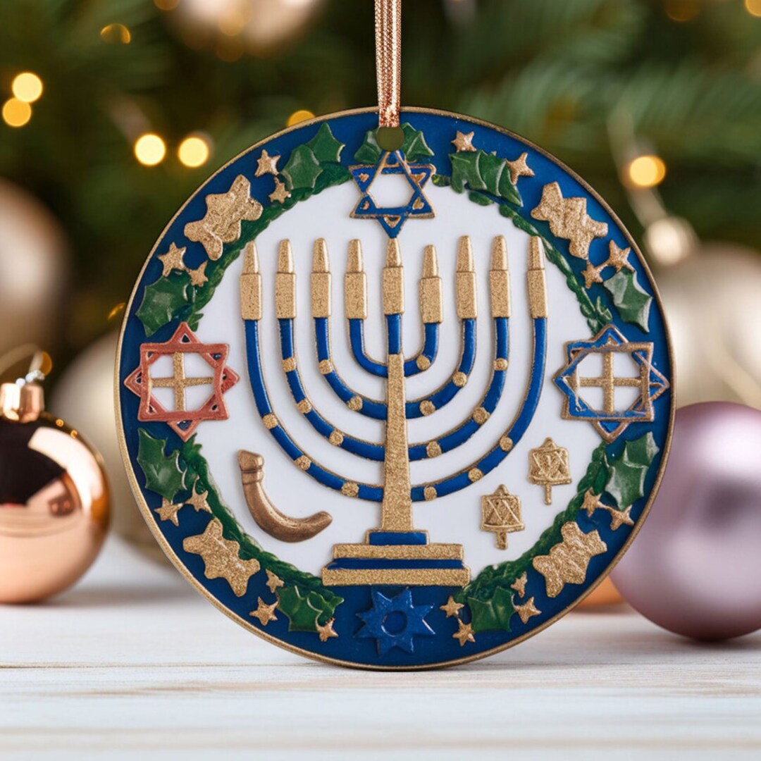 Christmas Ornament Jewish Star of David Hanukkah Ornament Elegant ...