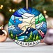 Stained Glass Looking Alaska Ornament Elegant Alaska Map Ornament ...