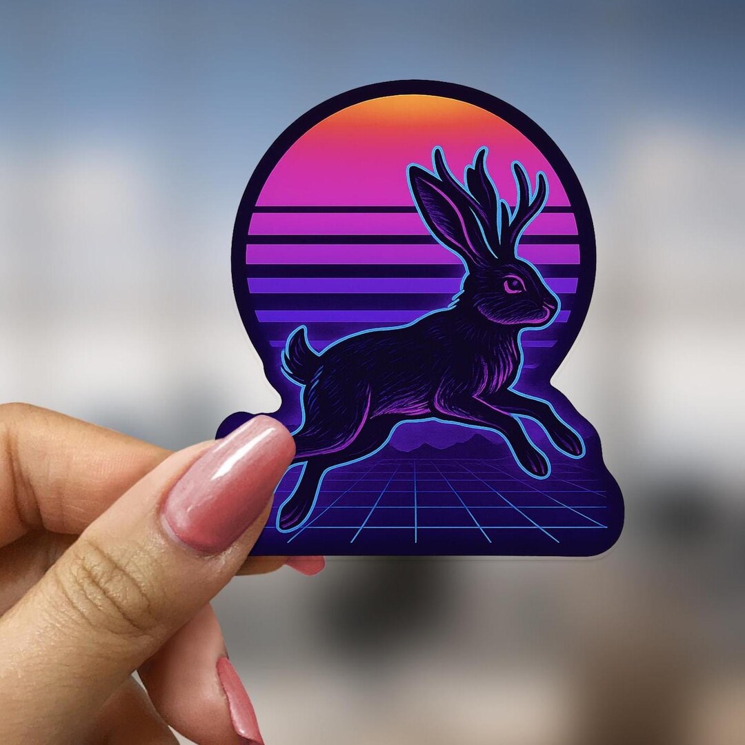 Jackalope Cryptid Sticker Gift for Mythical Creature Lover Vinyl Decal for Water Bottle Laptop ...