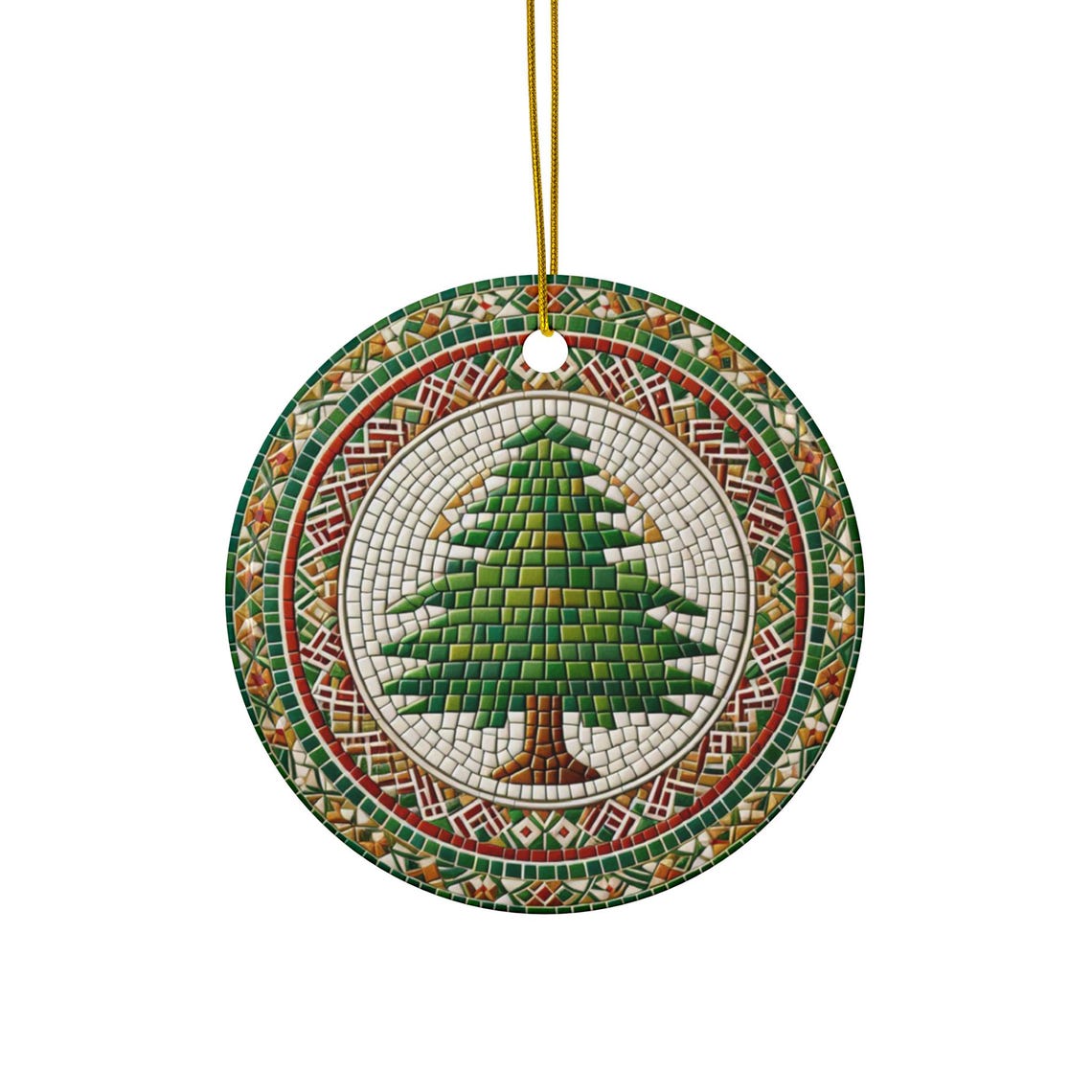 Lebanon Ornament With Embroidery Inspired Patterns Cedar Tree Souvenir ...