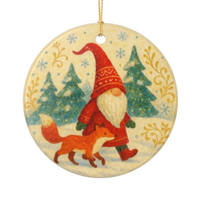 Nordic Gnome Christmas Ornament Gift for Scandinavian Decor Lovers With ...