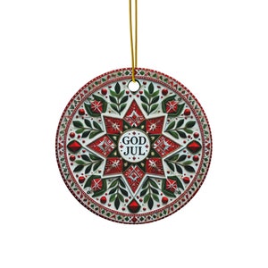 God Jul Norwegian Christmas Ornament Nordic Holiday Decor Festive ...