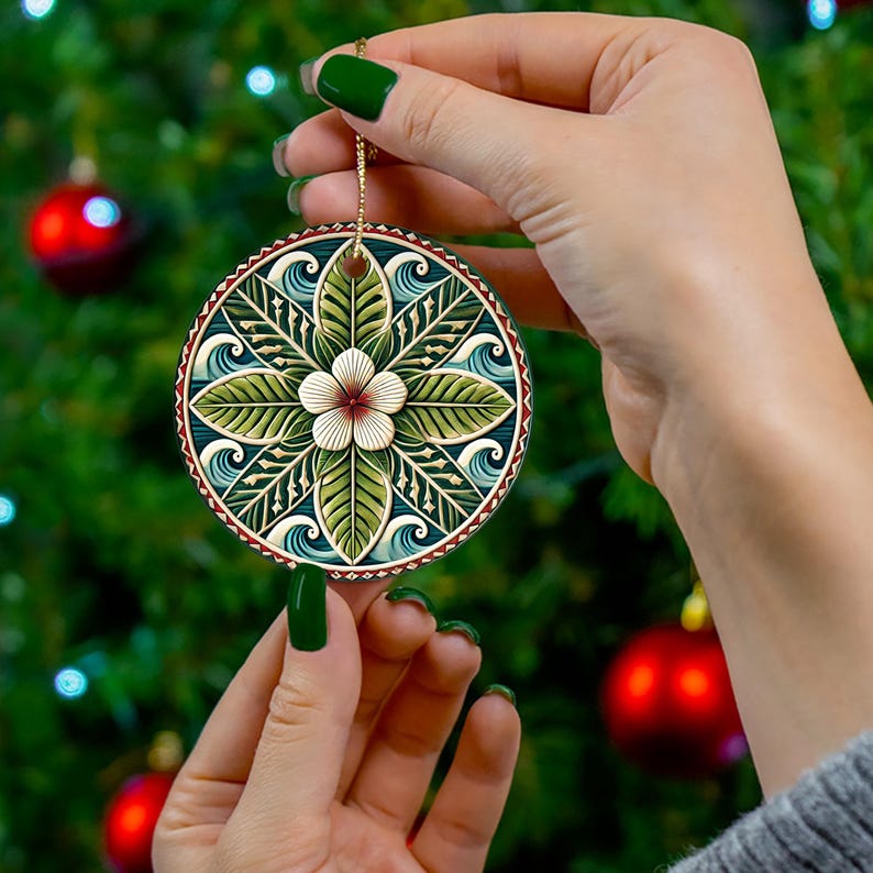 Mele Kalikimaka Ceramic Ornament Gift for Hawaiian Family Friends ...