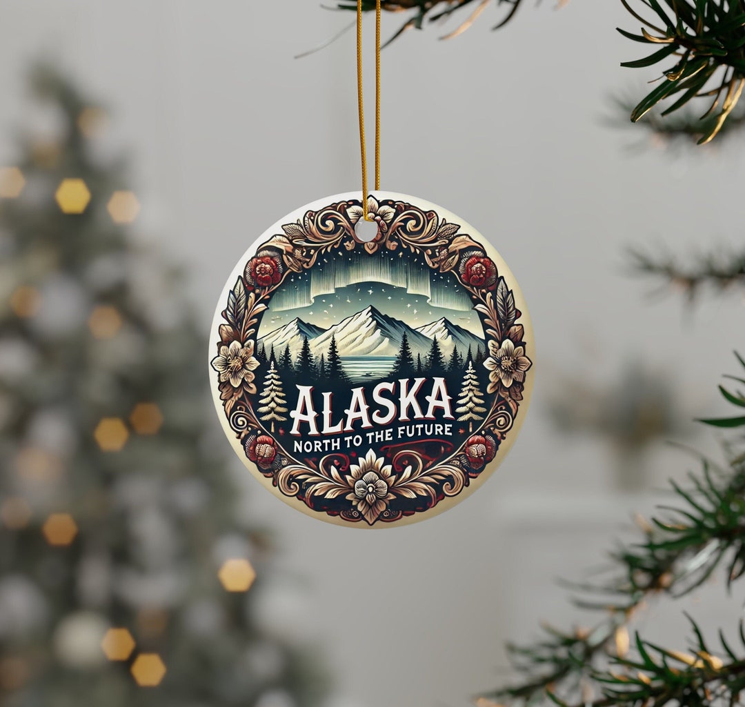 Alaska Ornament Elegant Alaska Christmas Ornament North to the Future ...