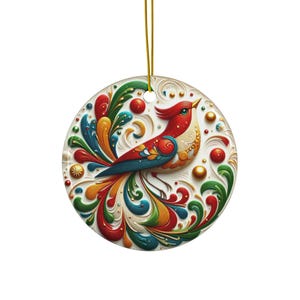 Bird Lover Ornament Watercolor Bird Christmas Decor Gift for Nature ...
