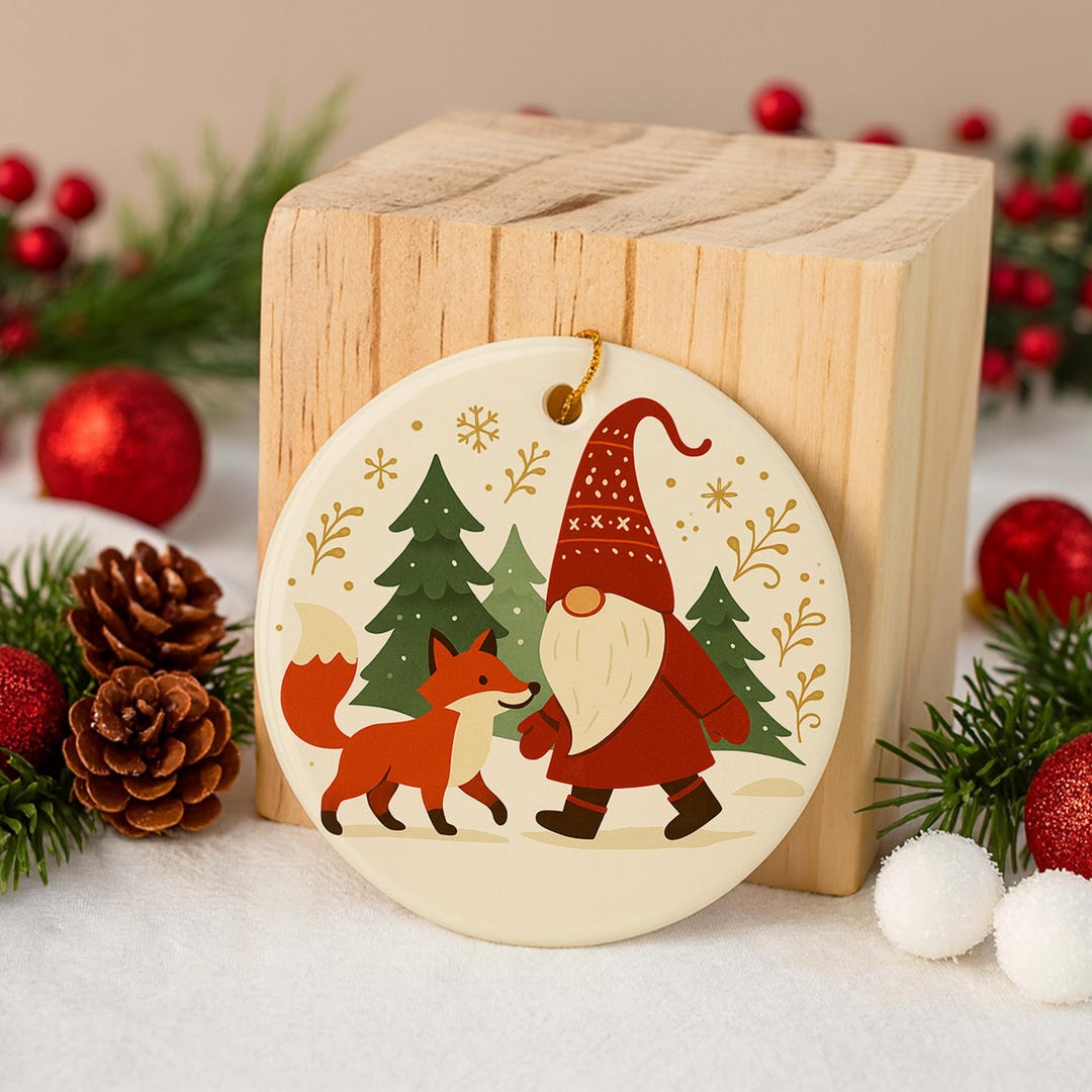 Nordic Gnome Christmas Ornament Gift for Scandinavian Decor Lovers With ...