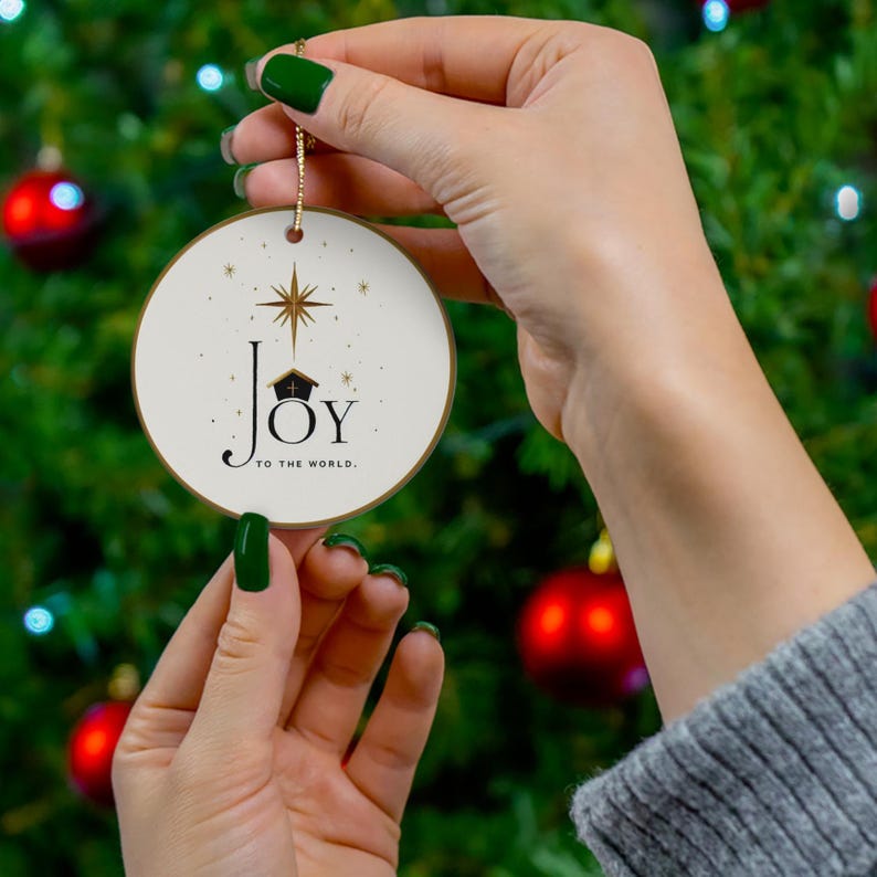Christian Ornament Joy to the World Bible Verse Gift for Catholic ...