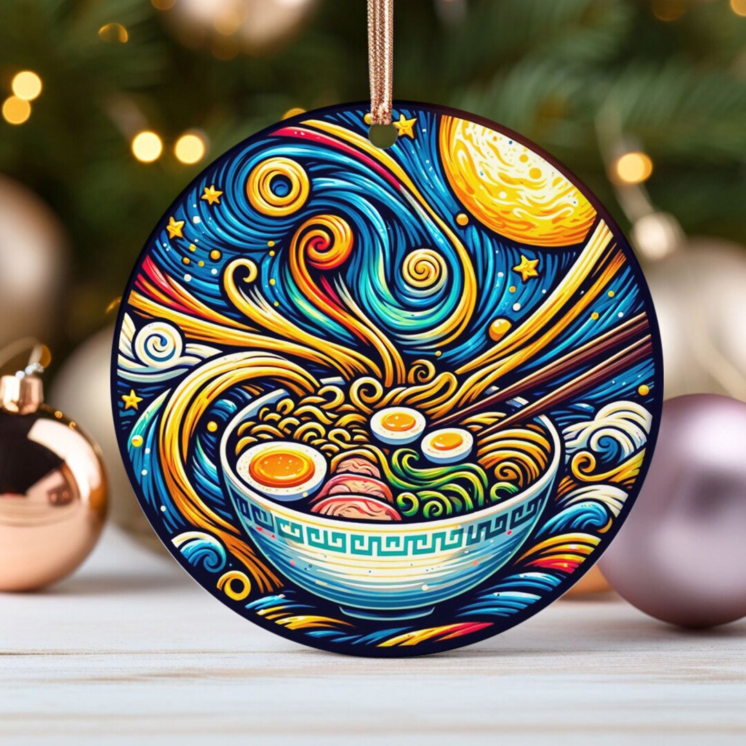 The Starry Night Ornament Ramen Ornament Ramen Bowl Christmas Tree ...