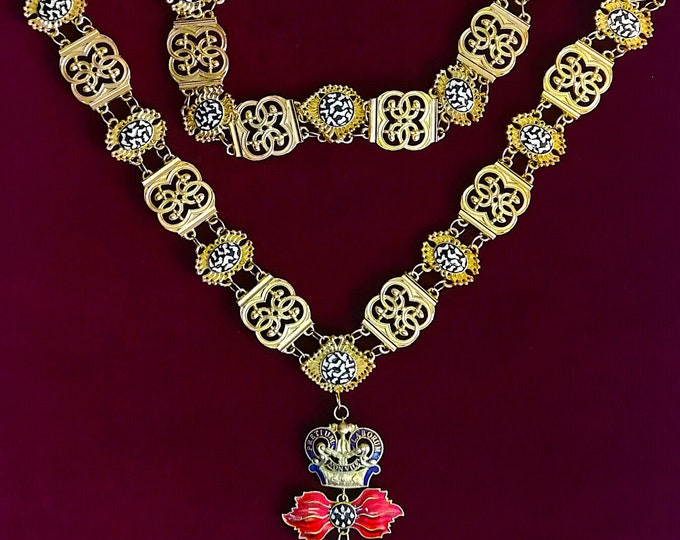 Tudor Chain of Office / Livery Collar /renaissance Medieval /mens Lords ...