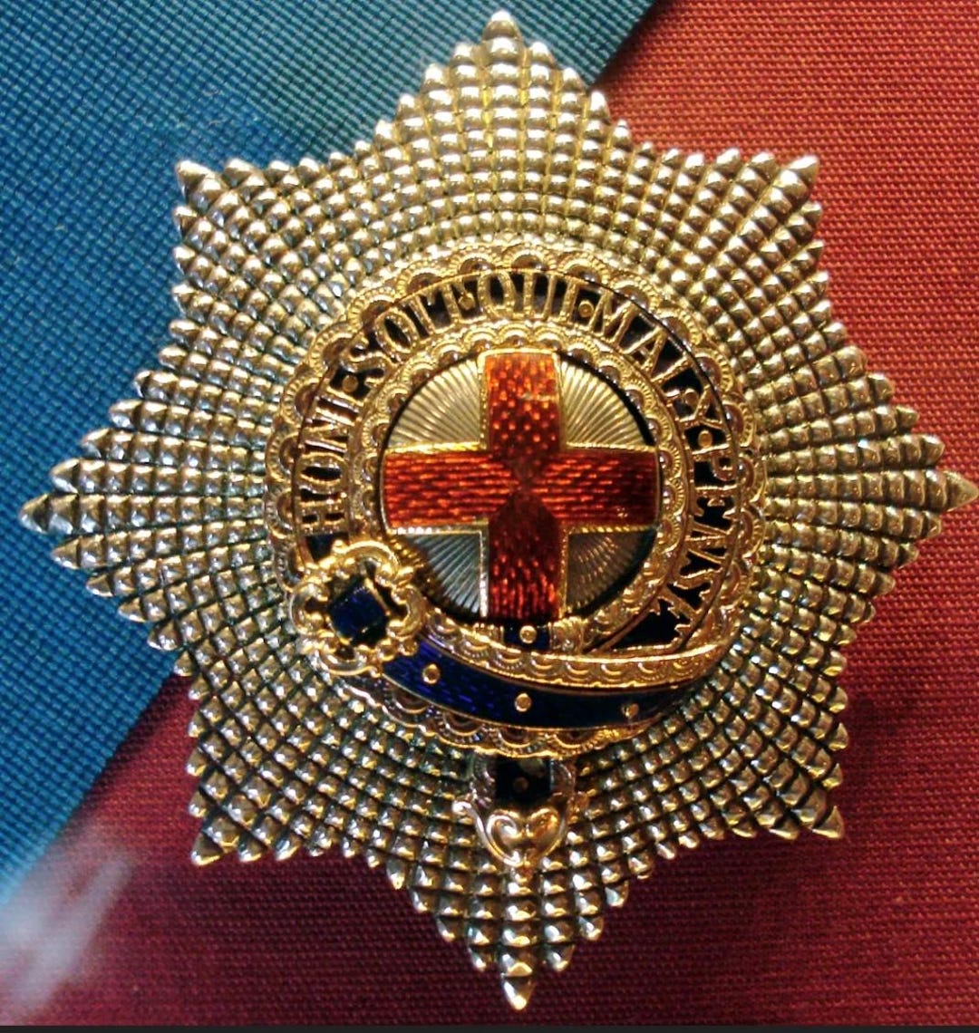 Star of Knight Companion Order of the GARTER in STERLING SILVER 925 - Etsy