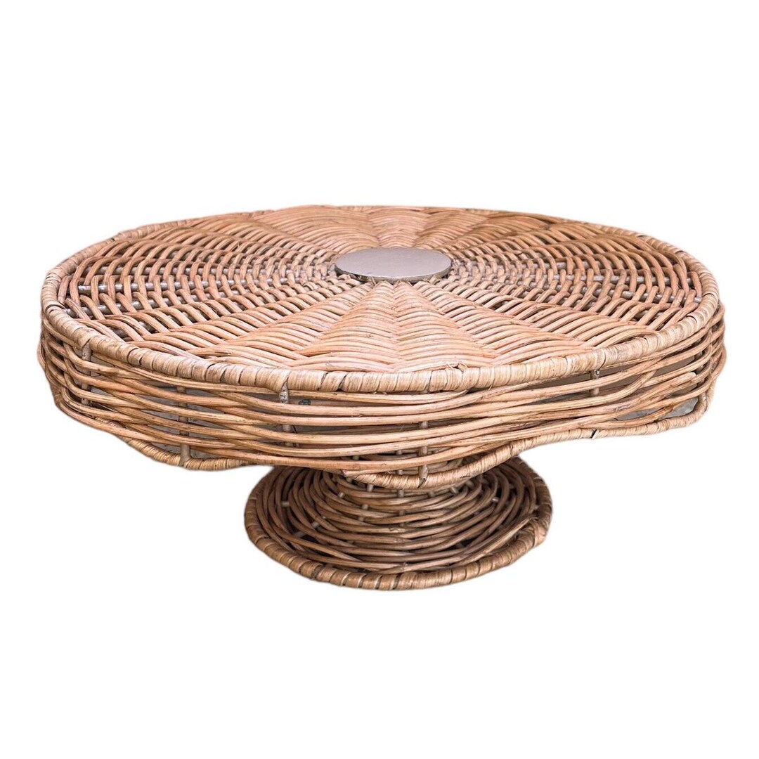 Wicker Cake Stand | Handmade Cake Stand | Scallop Edge Cake Stand ...