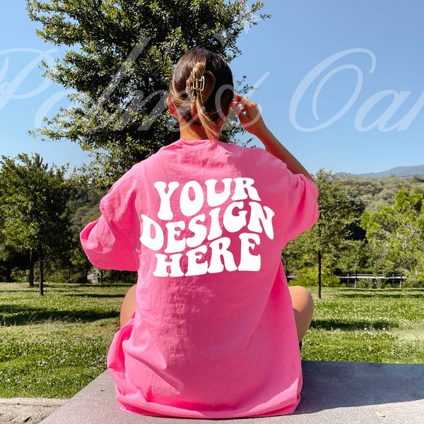 Comfort Colors Peony Back Mockup - Etsy