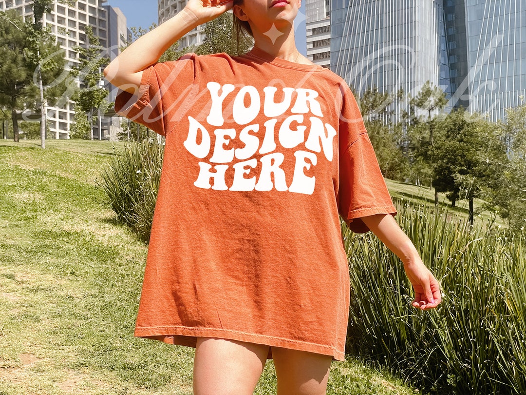 Comfort Colors C1717 Yam Shirt Model Mockup Oversized Yam Mockup ...