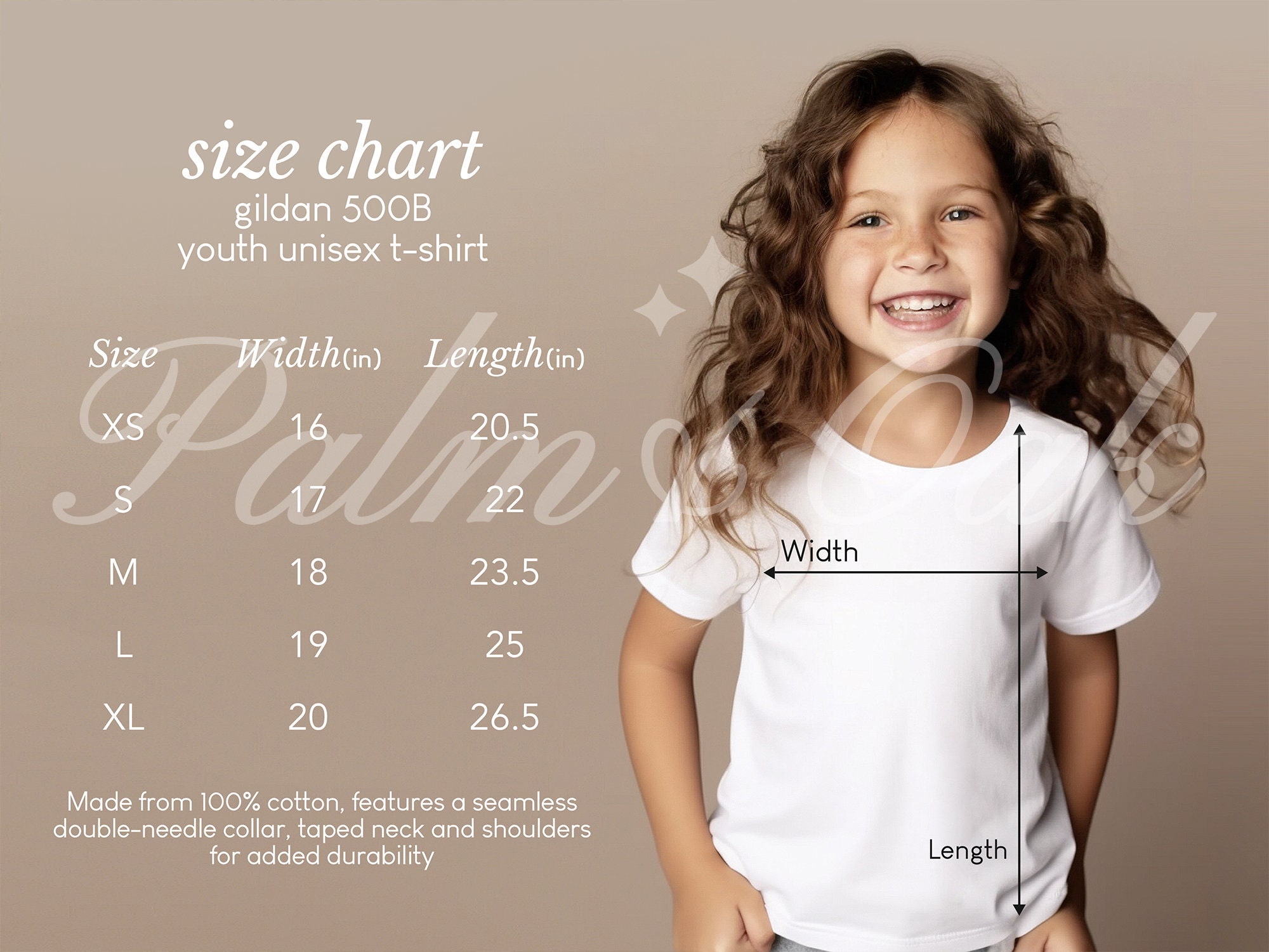 Gildan 500B Size Chart Gildan G500B Youth T-shirt Size Guide Gildan ...