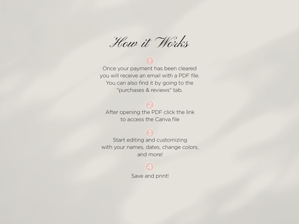 Bridesmaid Info Card Template Bridal Party Info Card - Etsy