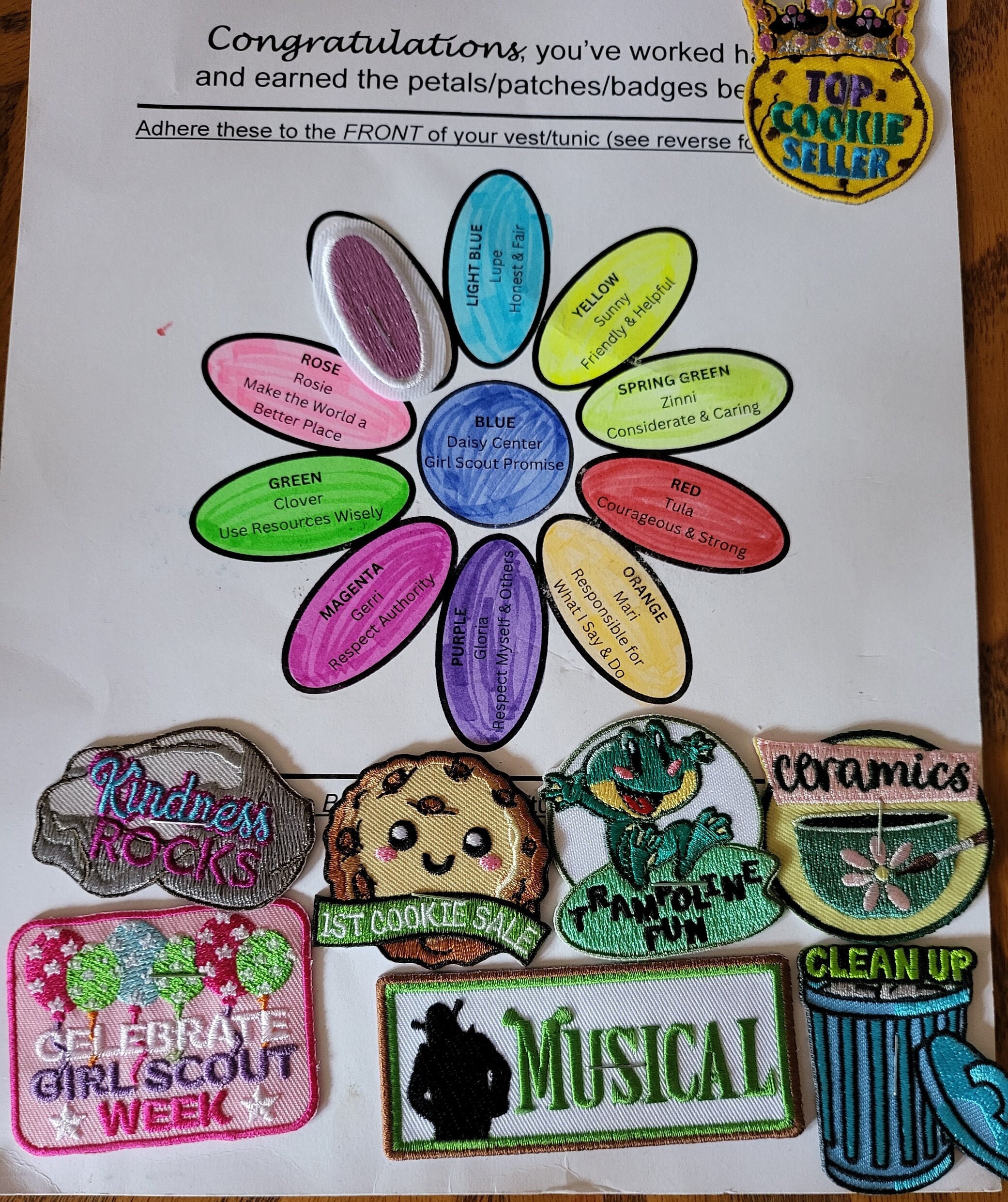 Girl Scout Daisy Petal/badge Certificate - Etsy