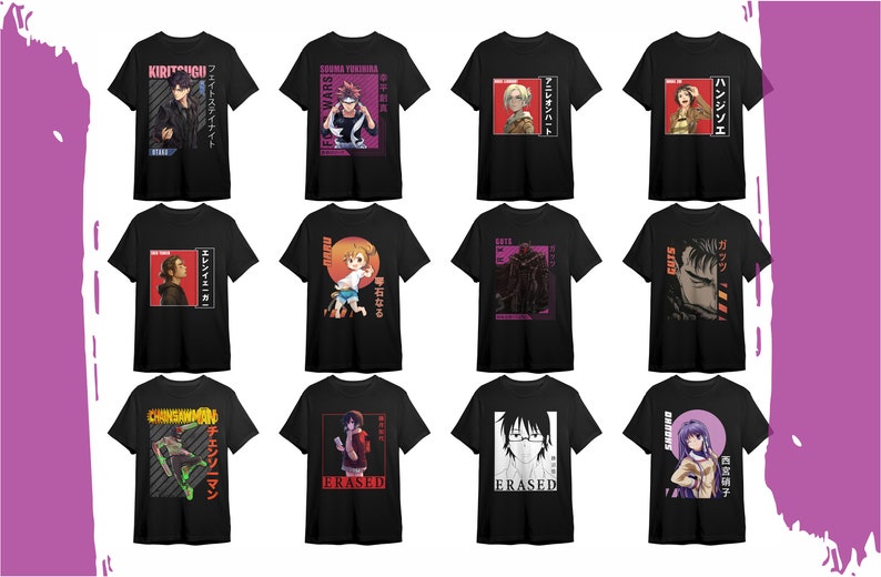 1200+ Anime Designs Mega Bundle Vol.1 | PNG - Etsy