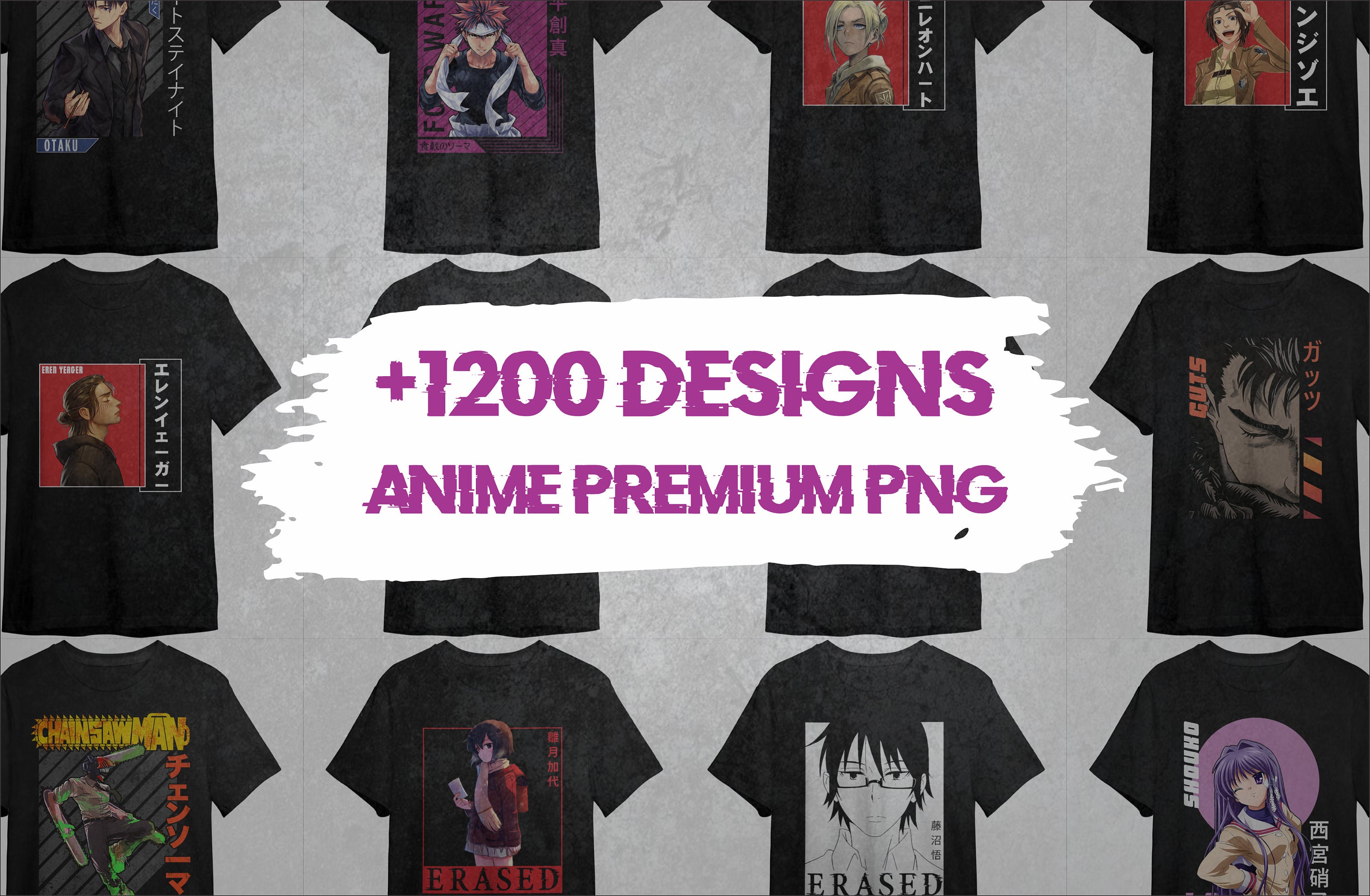 1200+ Anime Designs Mega Bundle Vol.1 | PNG - Etsy