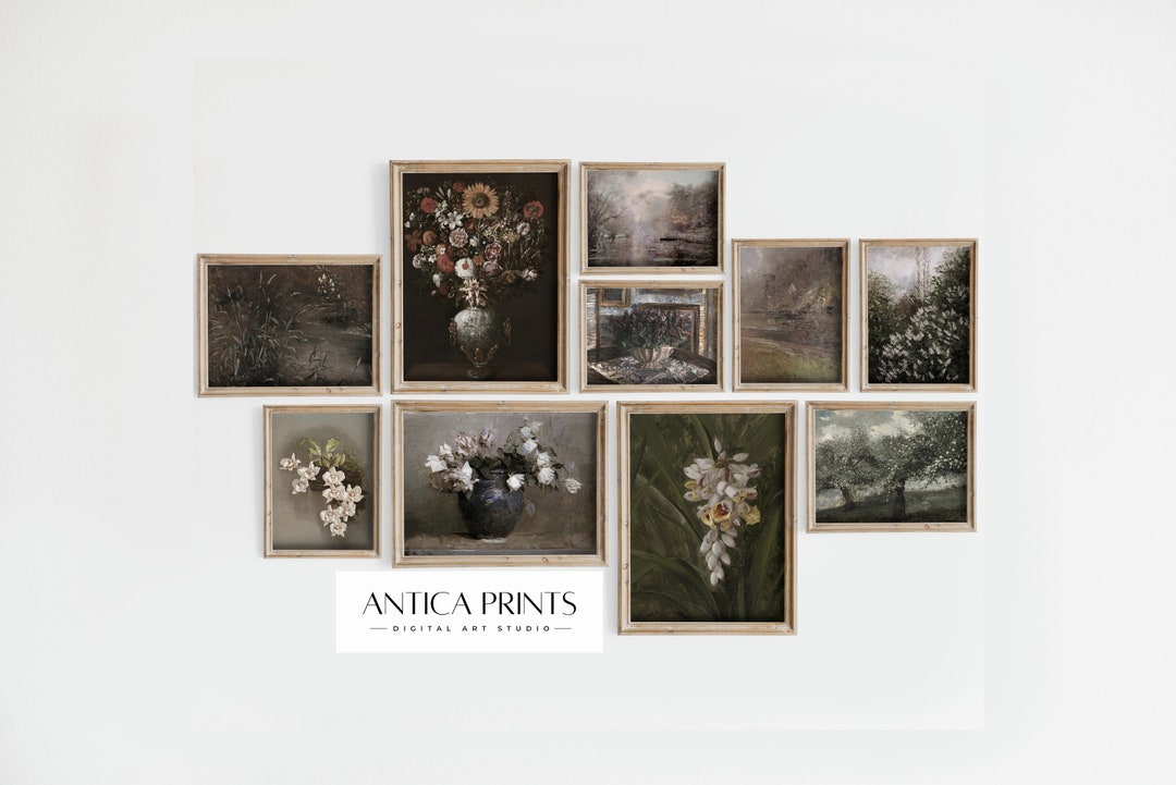 Moody Vintage Mega Bundle Wall Art Set of 10 Charming Living Room Decor ...
