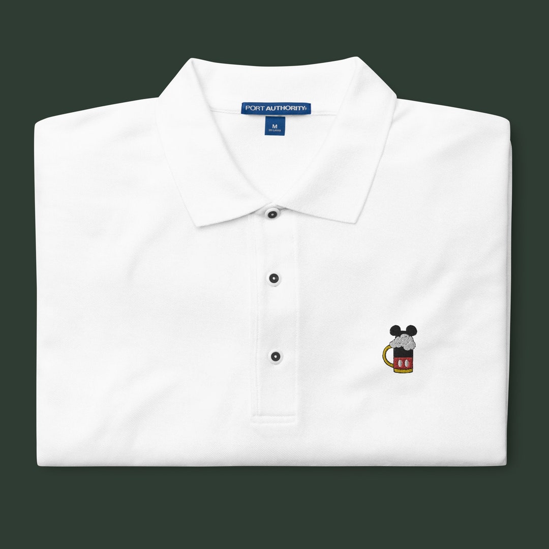 Mickey Mouse Beer Embroidered Polo - Relaxed Fit | Subtle Disney ...