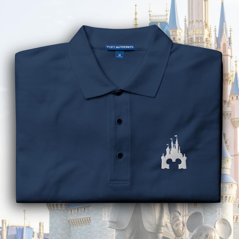 Hidden Mickey Cinderella Castle Embroidered Relaxed Fit Polo | Subtle ...