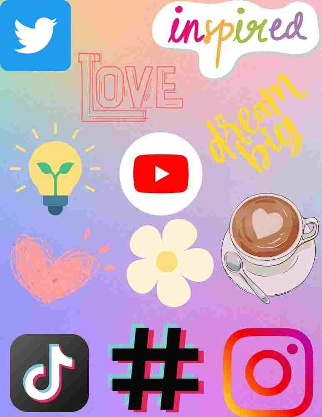 Vision Board Clip Art, Images, Scrap Booking, Journal Art, Graphics for ...