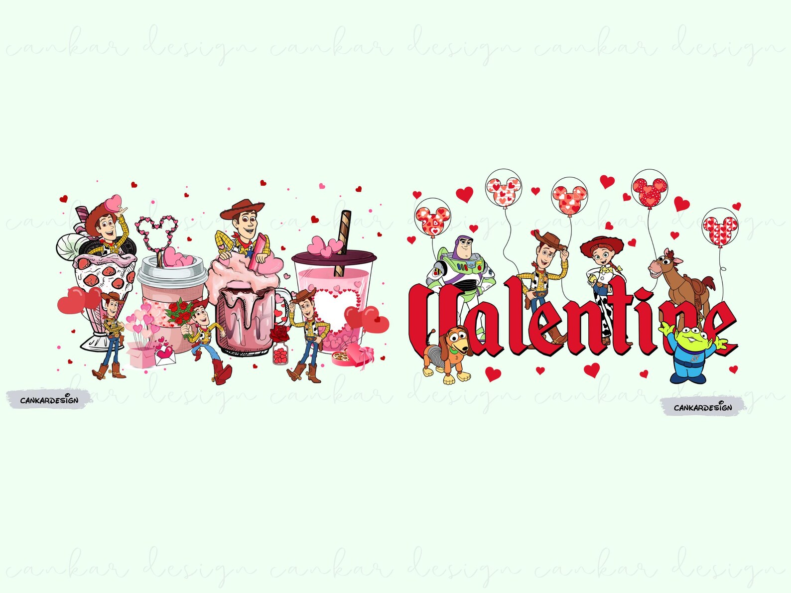 Valentines Toy Story Png Bundle, Happy Valentines Day Png, Toy Story ...