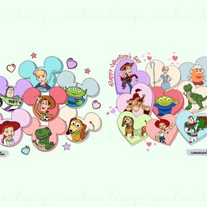 Valentines Toy Story Png Bundle, Happy Valentines Day Png, Toy Story ...
