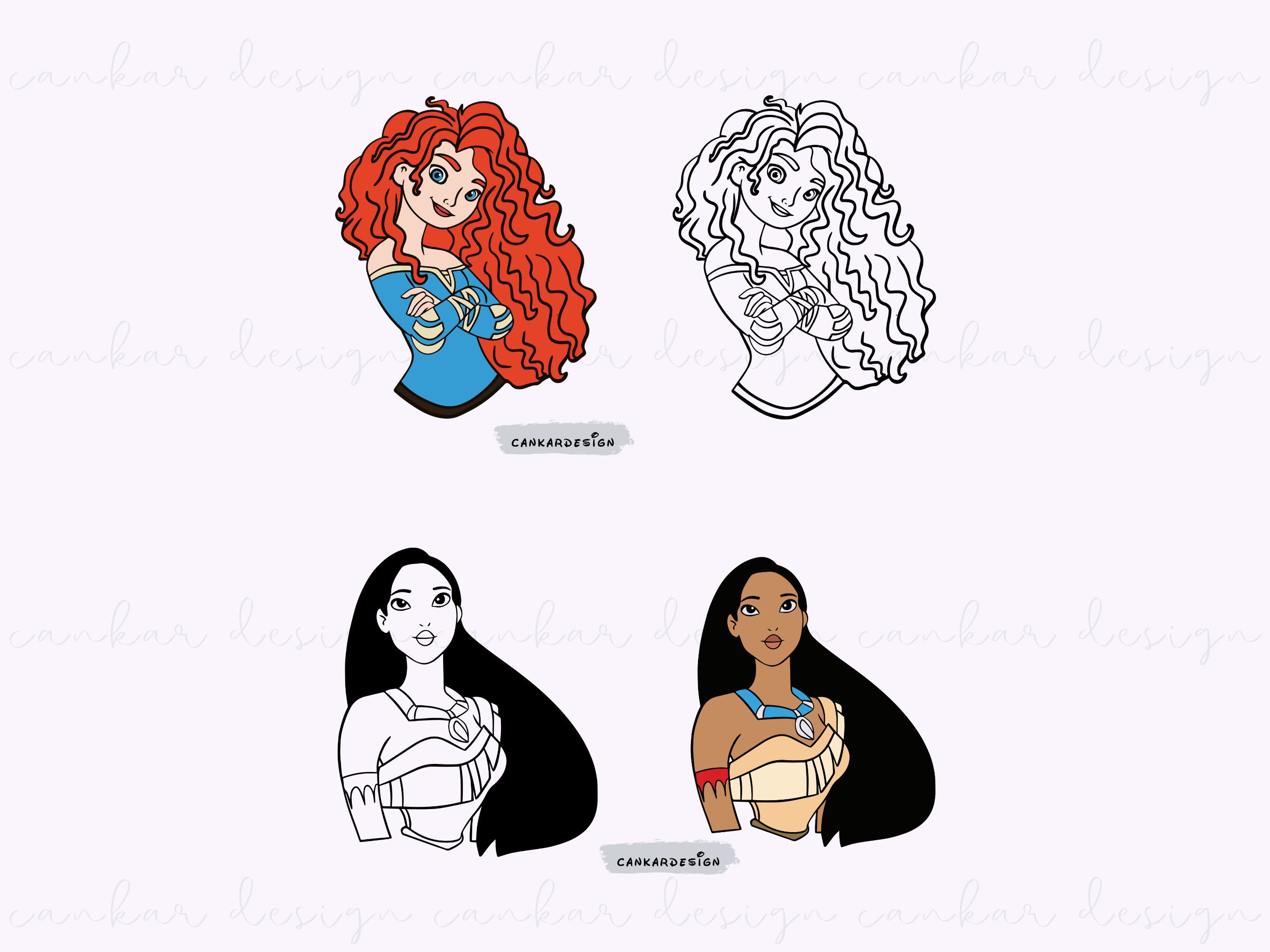 Princess Svg Bundle, Princess Silhouette Svg Files,bundle Princess ...