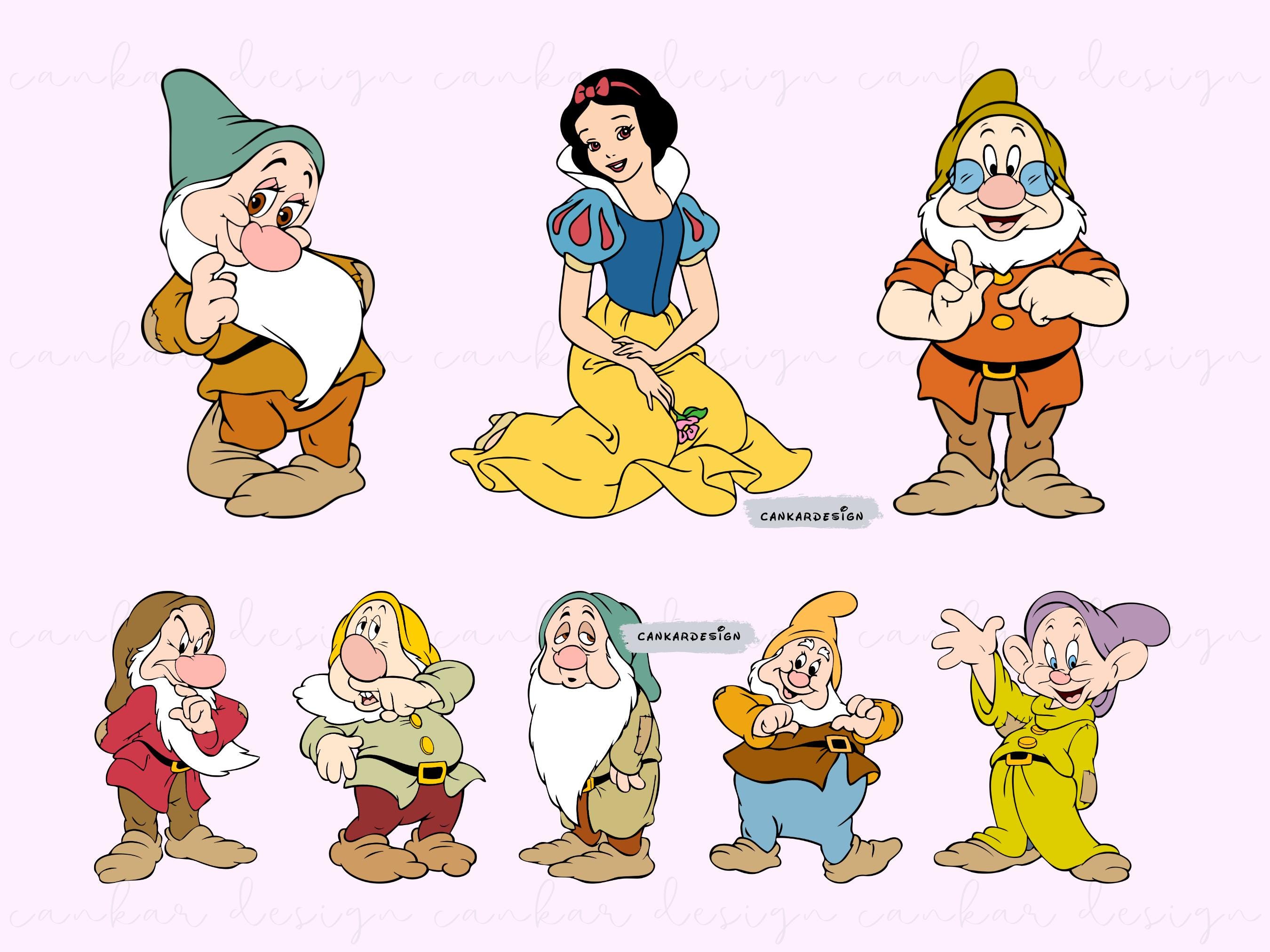 Snow White Svg Bundle, Seven Dwarf Svg Bundle, Snow White Birthday ...