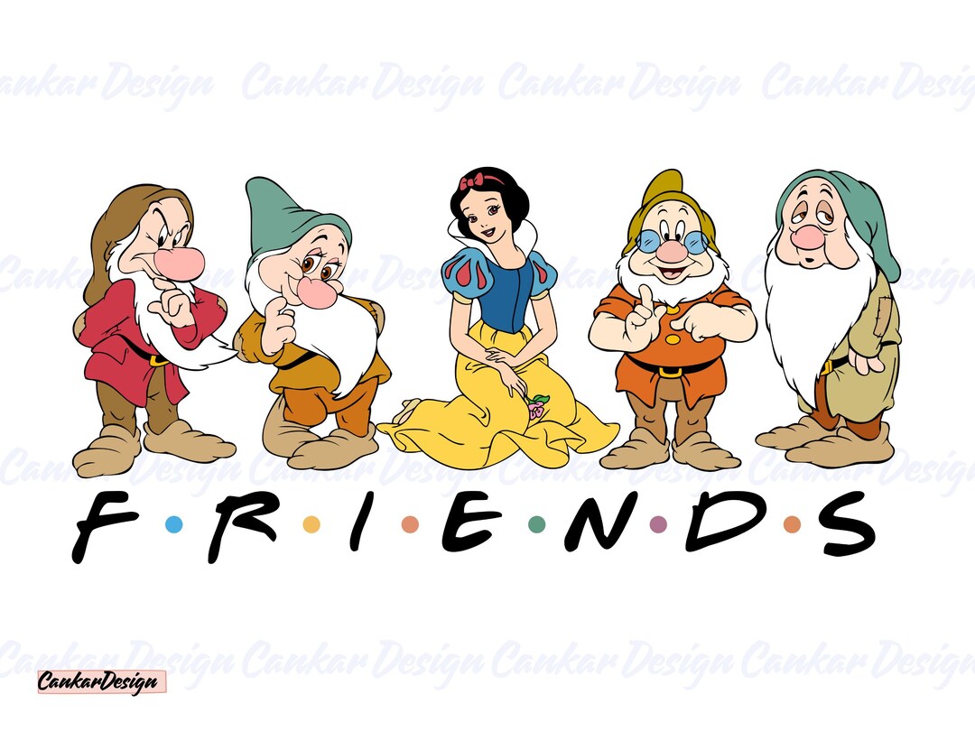 Snow White Princess and Seven Dwarfs Png, Snow White and Friends, Snow ...