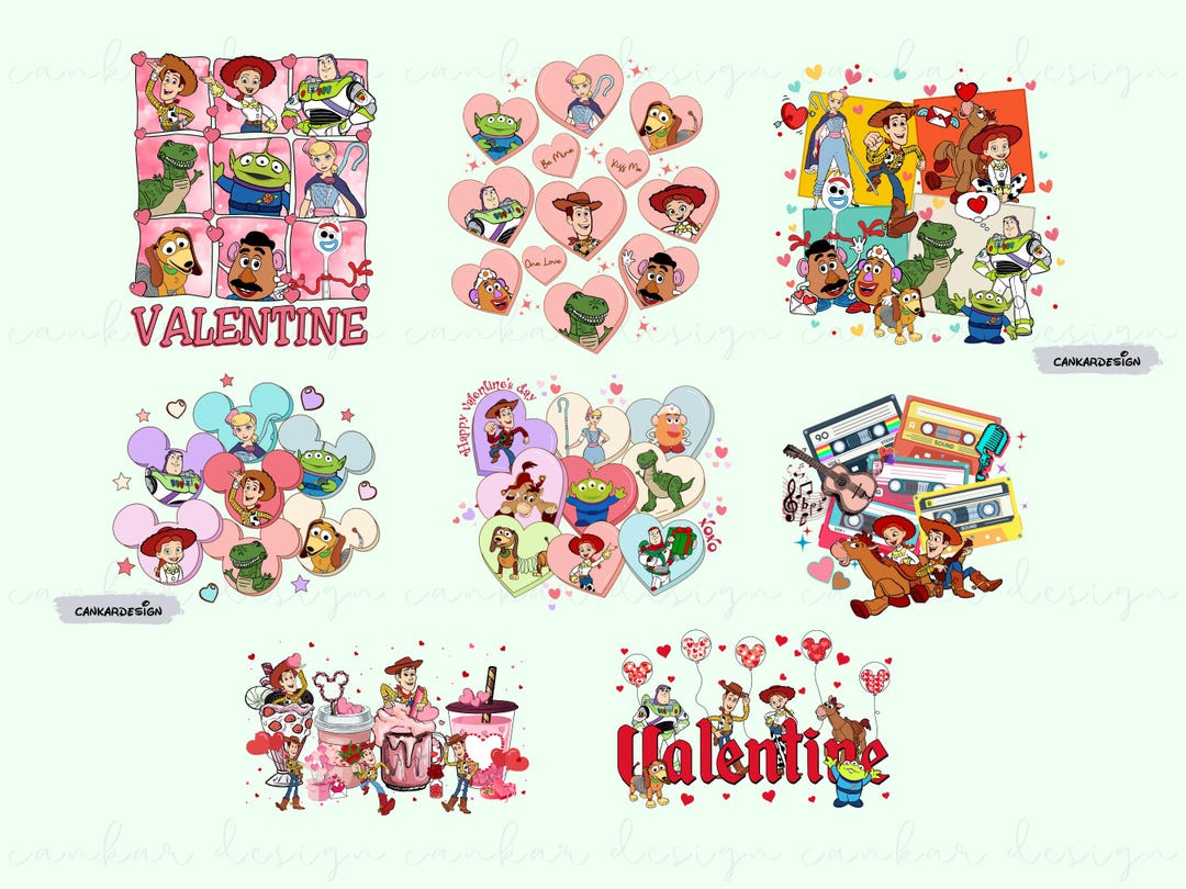 Valentines Toy Story Png Bundle, Happy Valentines Day Png, Toy Story ...
