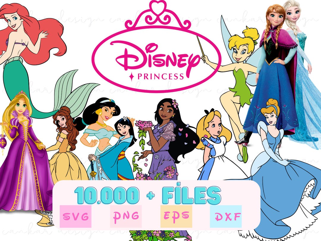 Mega Bundle Princess Png, Princess Bundle, Family Trip Png, Layered ...