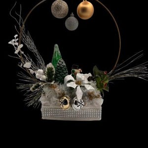 Christmas Scene Table Centerpiece, Handmade, Christmas Decor, Christmas ...