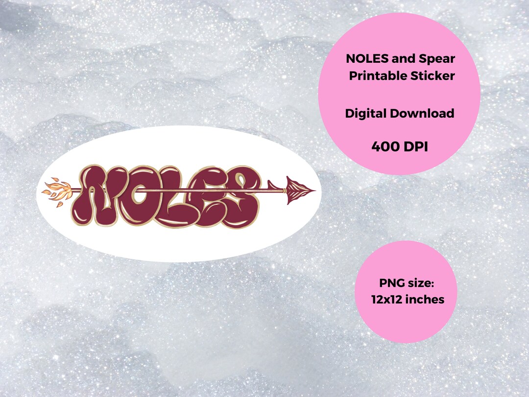 Noles Sticker, FSU, Printable, Seminoles PNG, Florida State Sticker ...