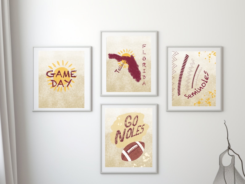 Florida State Wall Art, FSU Printable, Dorm Decor, College FSU Alumni ...