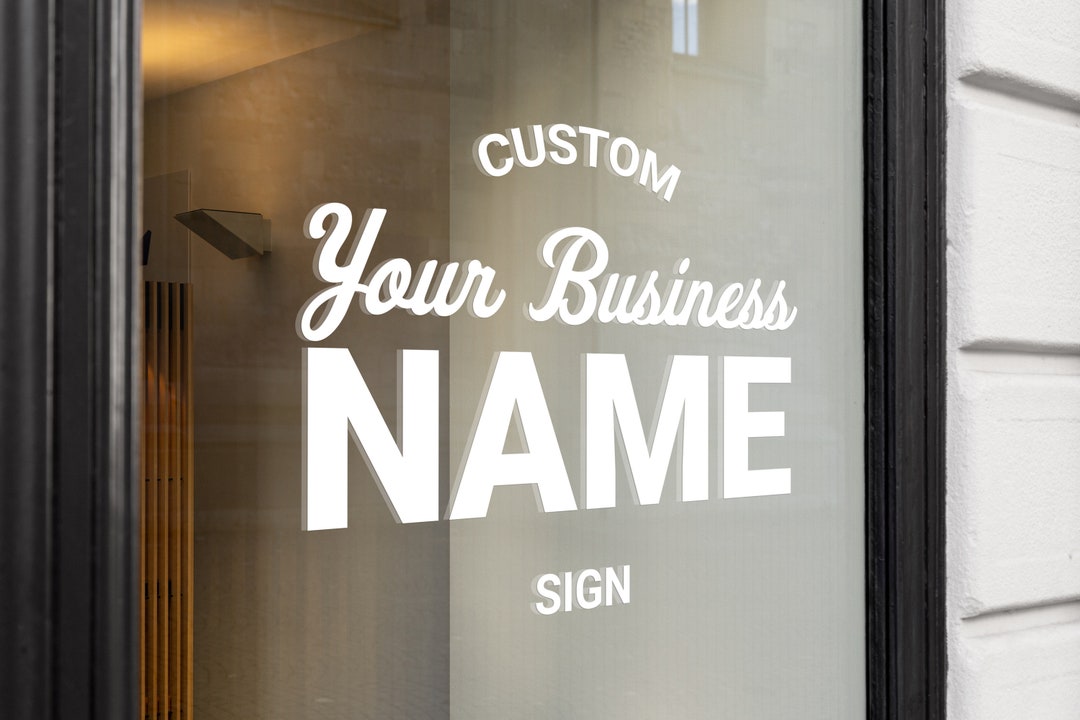 Custom Window Lettering / Your Logo Decal / Your Business Text - Etsy