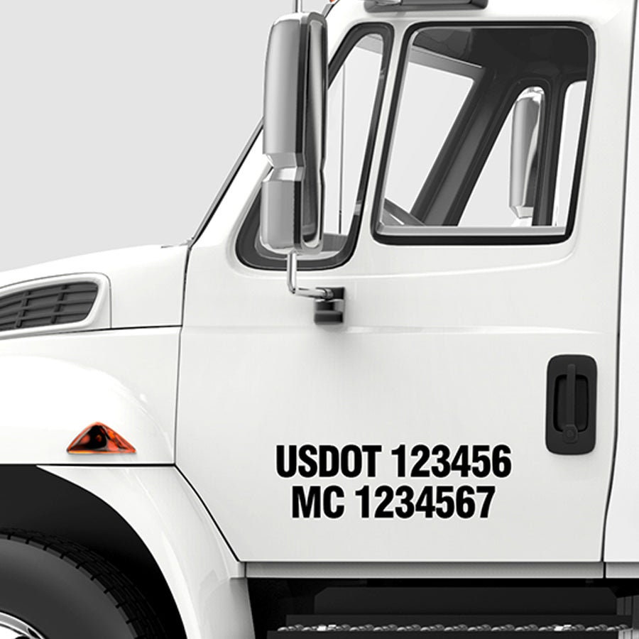 Custom MC Number Decal, US DOT Decal, Trucking Company Decal - Us Dot ...