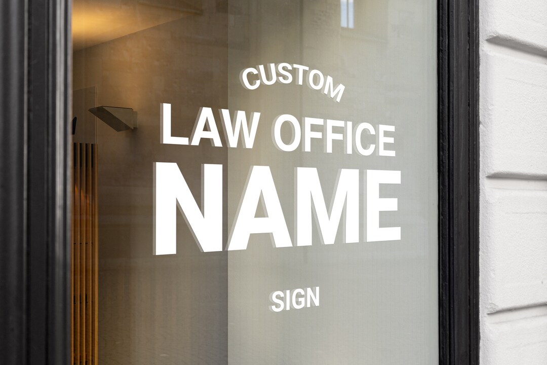 Your Custom Law Office Decal / Your Company Name or Logo Storefront ...