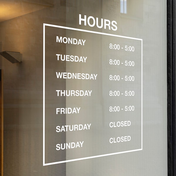Store Hours Sign - Etsy