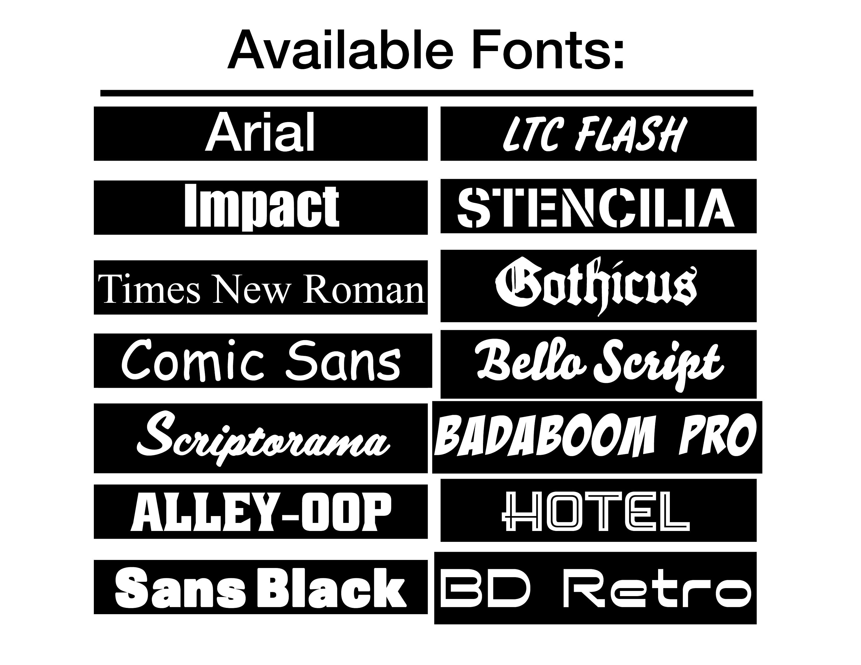 Custom Decals - Choose Your Font, Color, Size - Custom Vinyl Text ...
