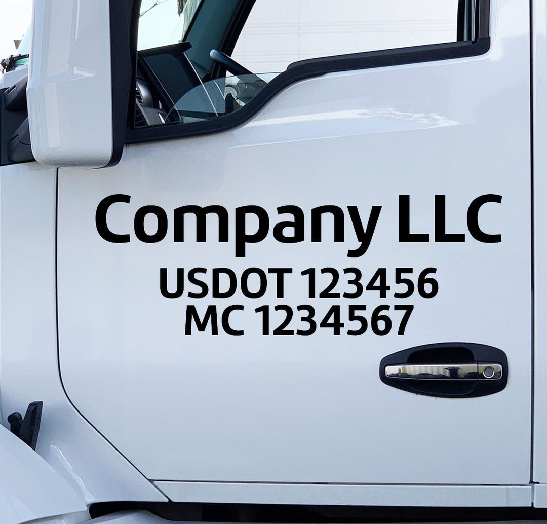 Custom US DOT Decal, Trucking Company Decal - MC Number Decal, Trucking ...