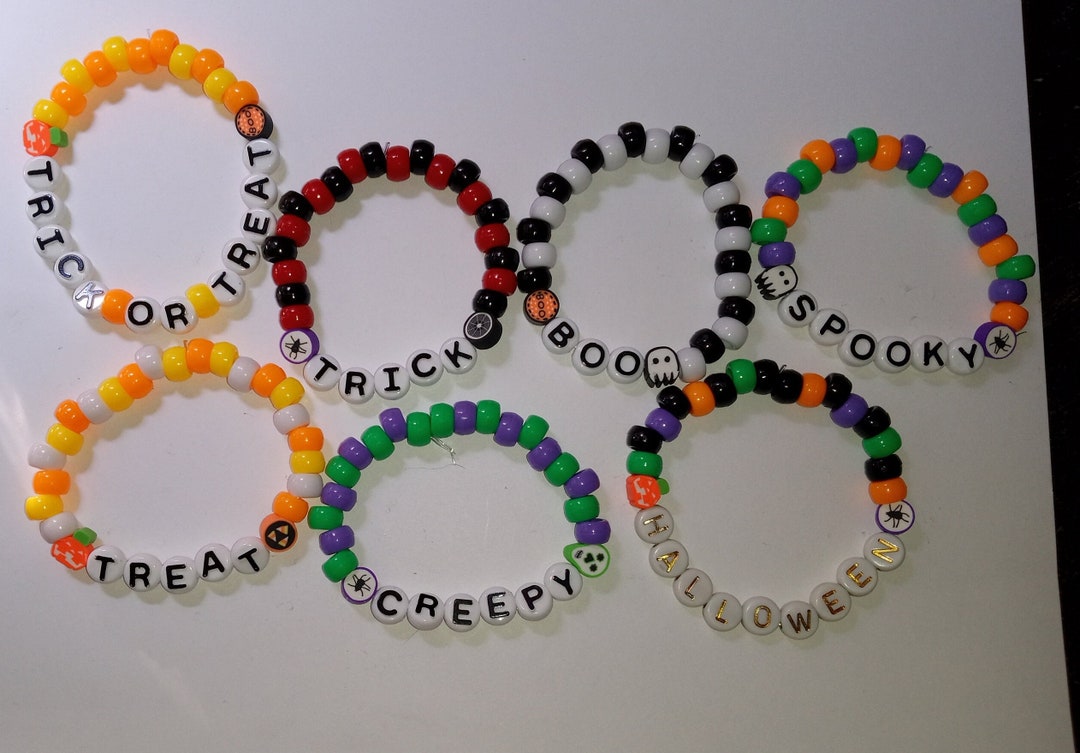 Halloween Bracelets, Classroom Favors, Party Favors, Trick or Treat ...