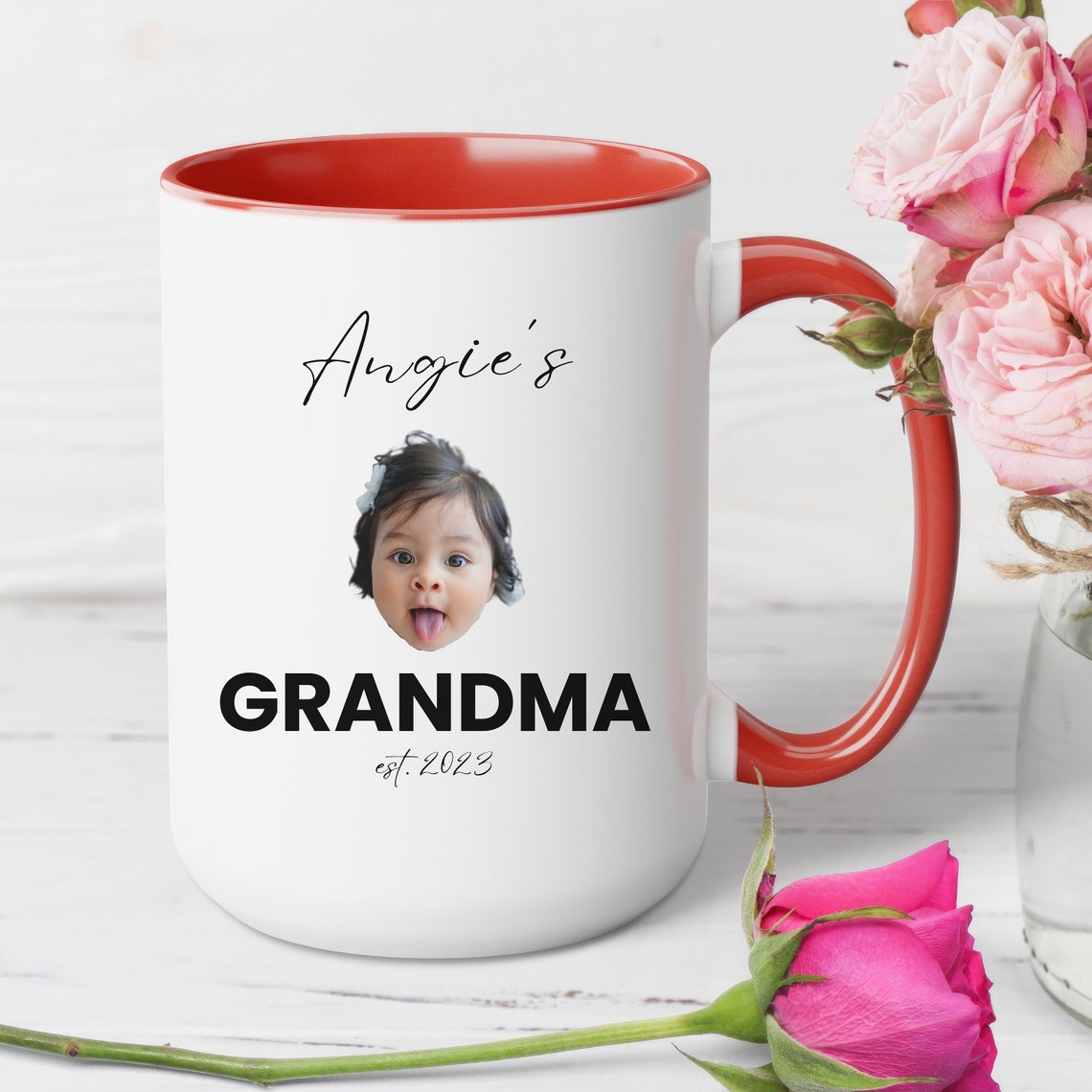 Custom Baby Photo Mug With Name Personalized Grandparent Gift, Unique Keepsake 15oz. Mug - Etsy