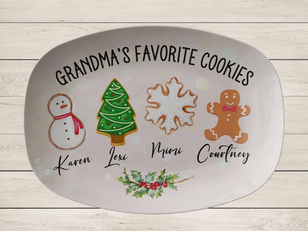 Custom Grandma Gift Serving Platter Personalized Granny Mimi Gigi ...