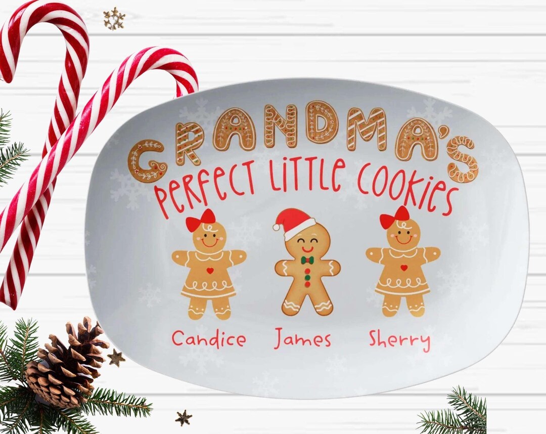 Grandma Gift, Personalized Grandma Platter, Grandma's Favorite Cookies ...