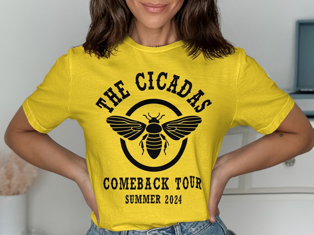 The Cicadas Band Tour 2024 T-shirt Funny Cicada Bug Goblincore Cool ...