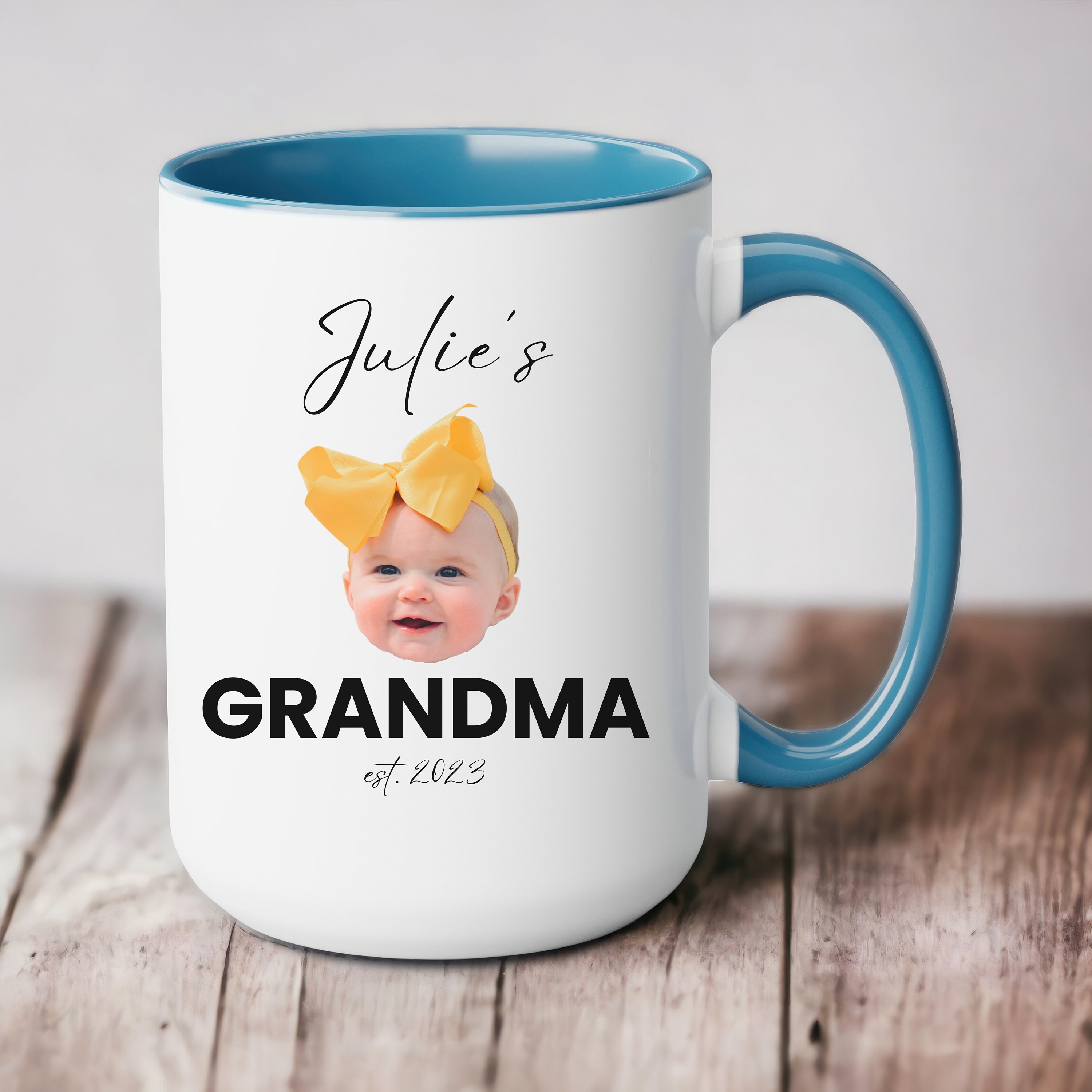 Custom Baby Photo Mug With Name Personalized Grandparent Gift, Unique ...