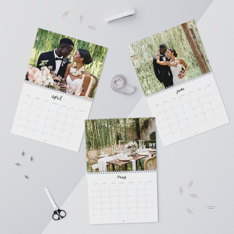 2026 Custom Photo Calendar, Wedding Photo Wall Calendar Newlywed ...